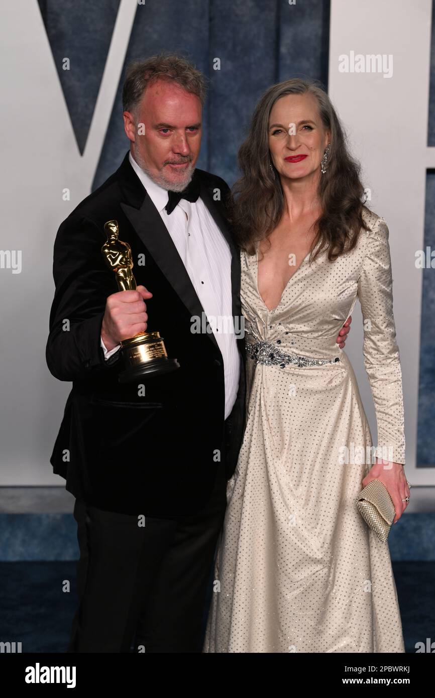 Mike Gustafson (left), winner of an Oscar for Best Animated Feature for ...