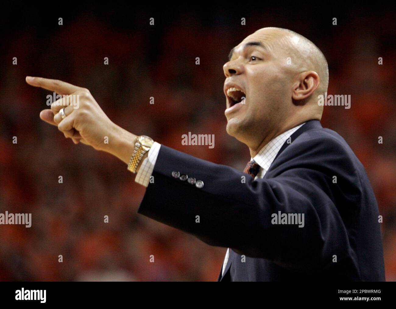 Virginia basketball coach Dave Leitao direct his team during the ...