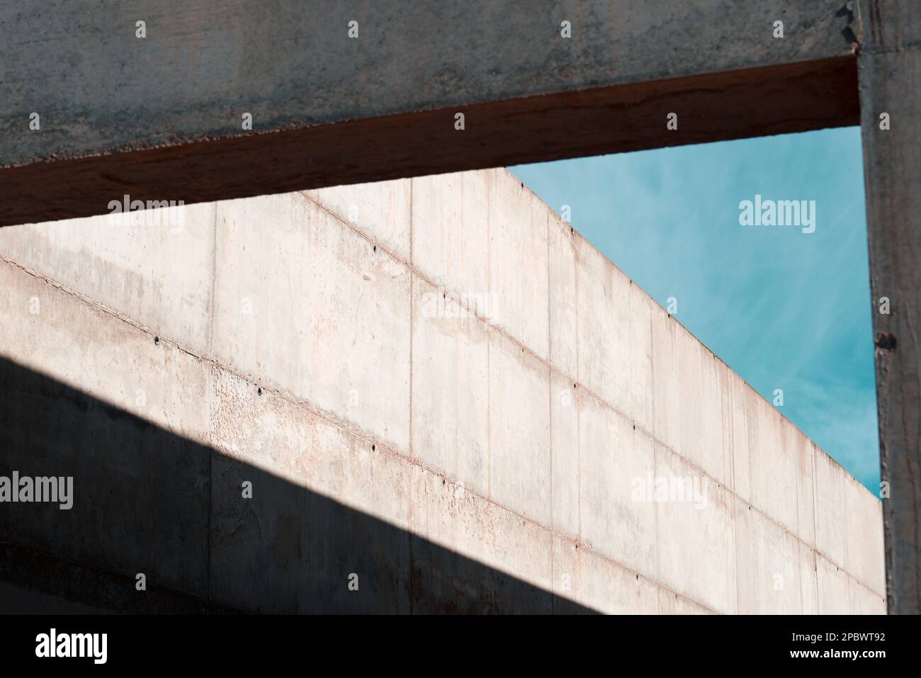 Reinforced concrete structures in a public space in Zaragoza, Spain ...