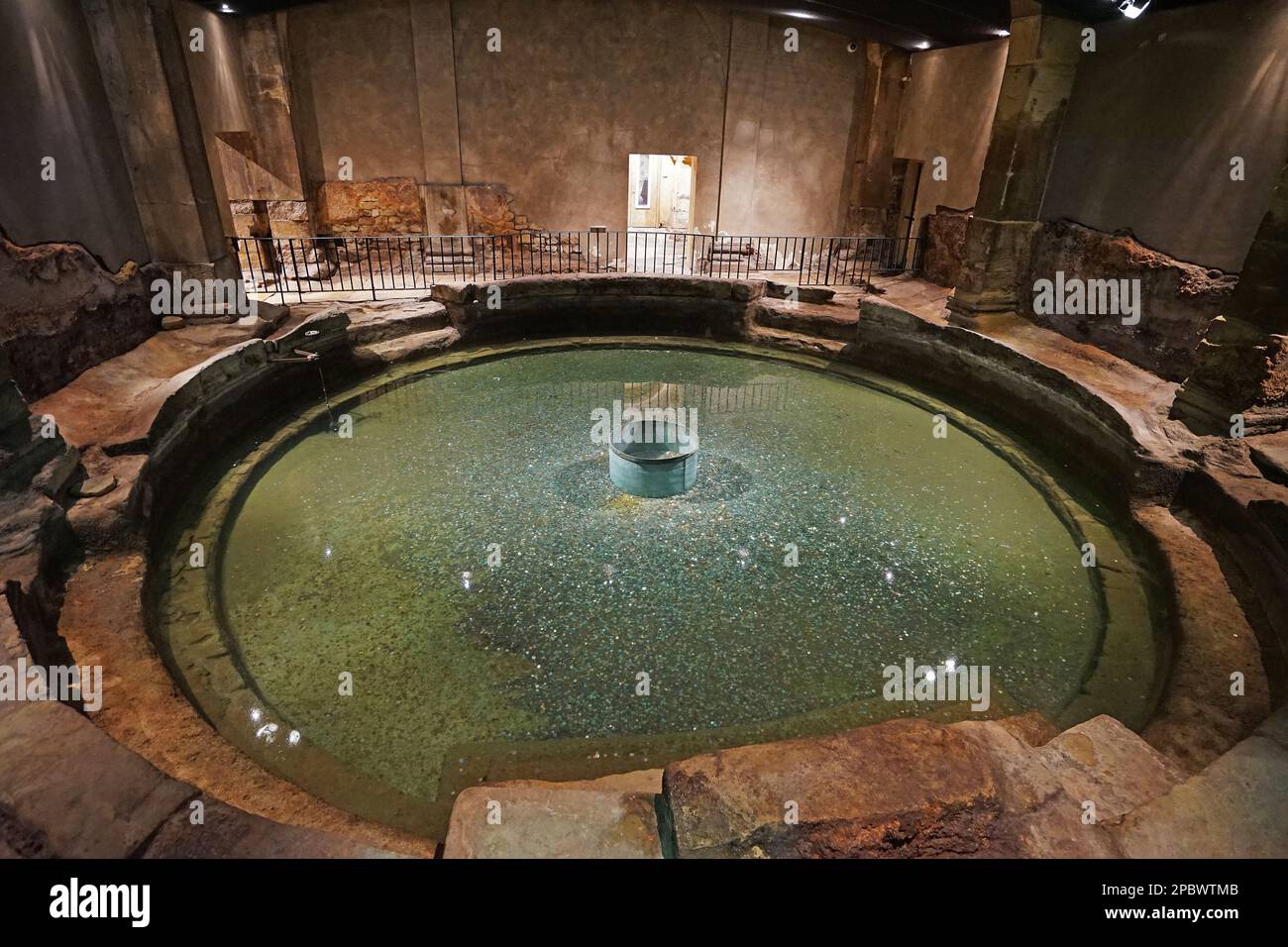 Exterior architecture of 'The Roman bath', interactive museum filled ...