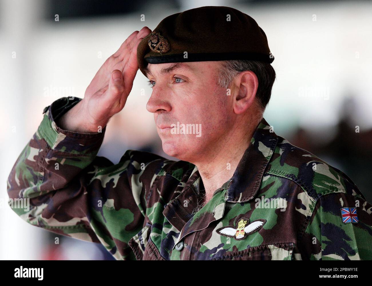 Britain Army Chief General Richard Dannatt salutes to the Malaysian ...