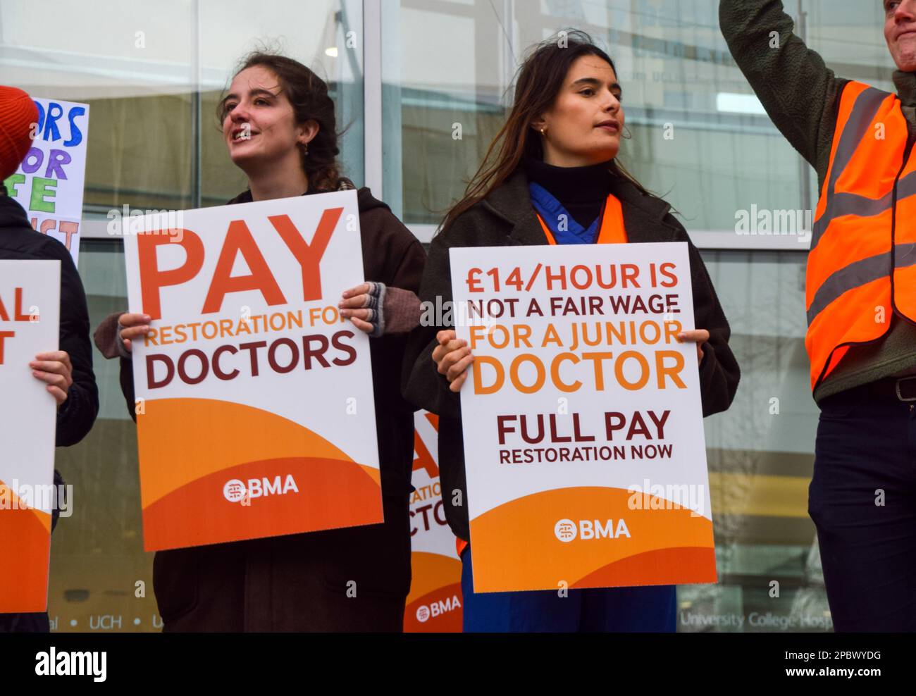 London, UK. 13th March 2023. BMA (British Medical Association) picket ...