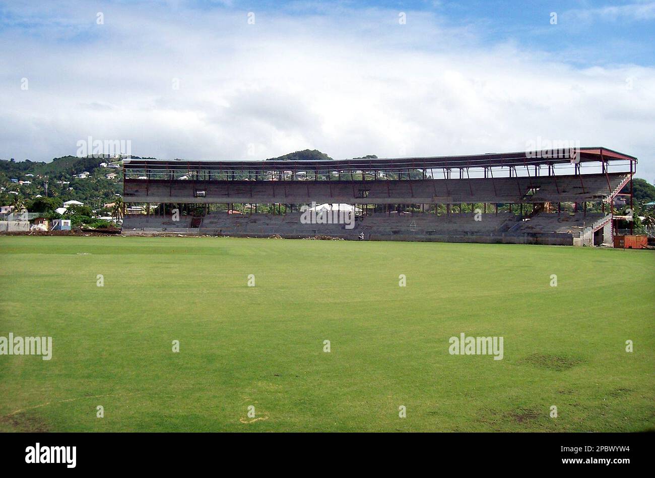 ** FILE ** The outfield and an unfinished stand of Arnos Vale cricket ...