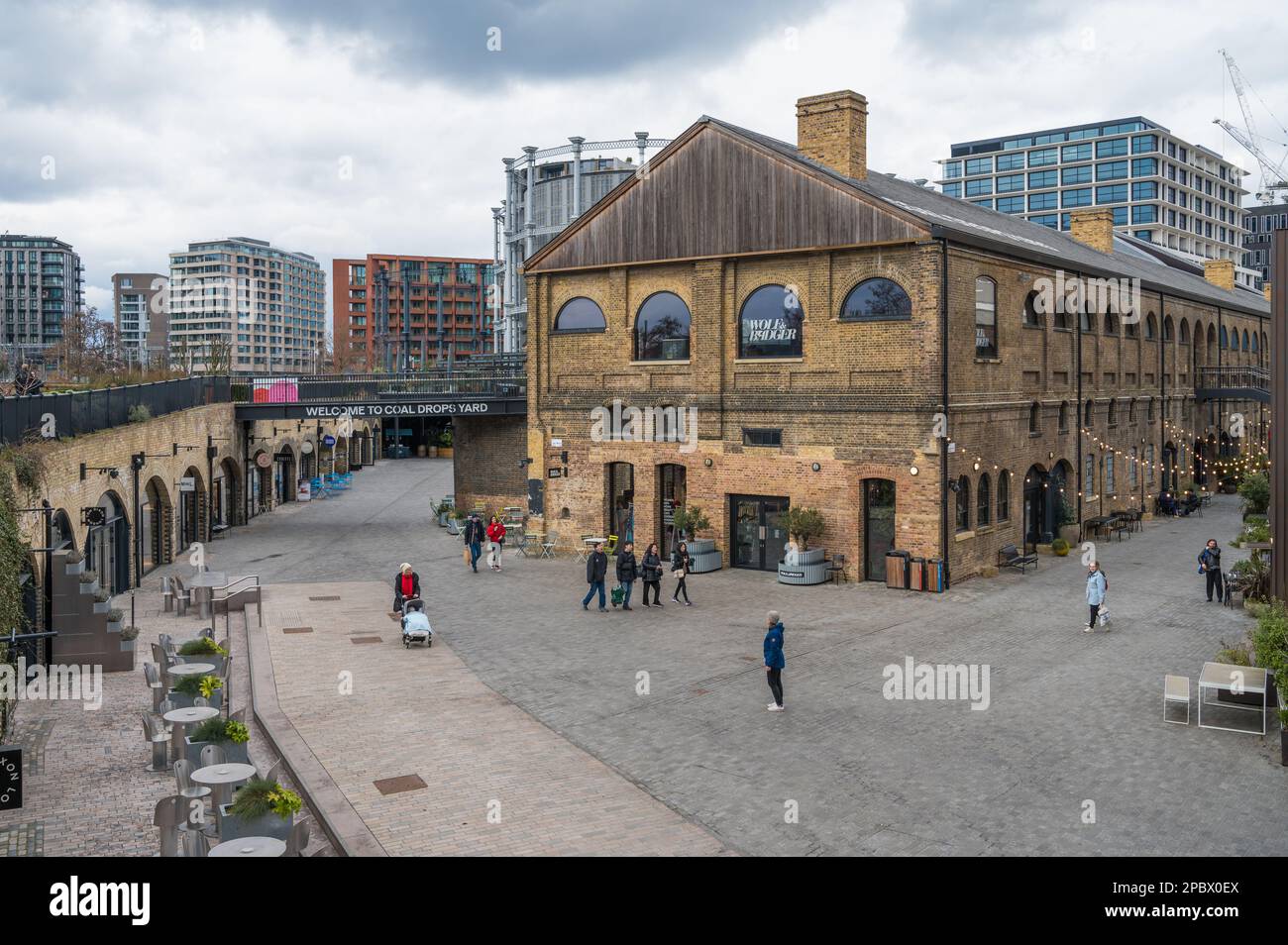People out and about at Coal Drops Yard retail complex. King's Cross ...