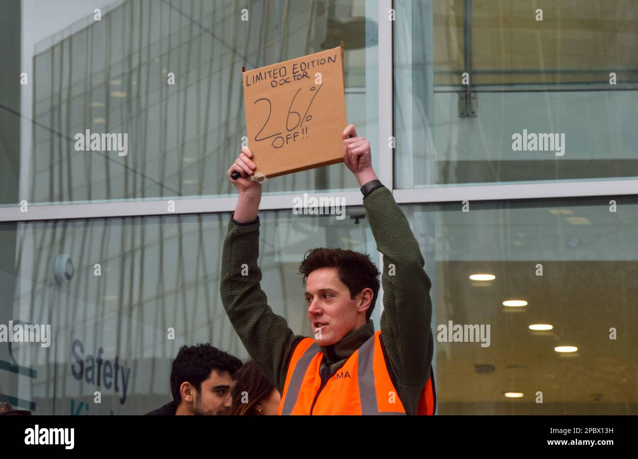 London, UK. 13th March 2023. BMA (British Medical Association) picket ...