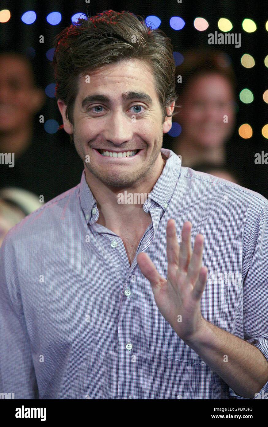 Actor Jake Gyllenhaal appears onstage during MTV's "Total Request Live ...