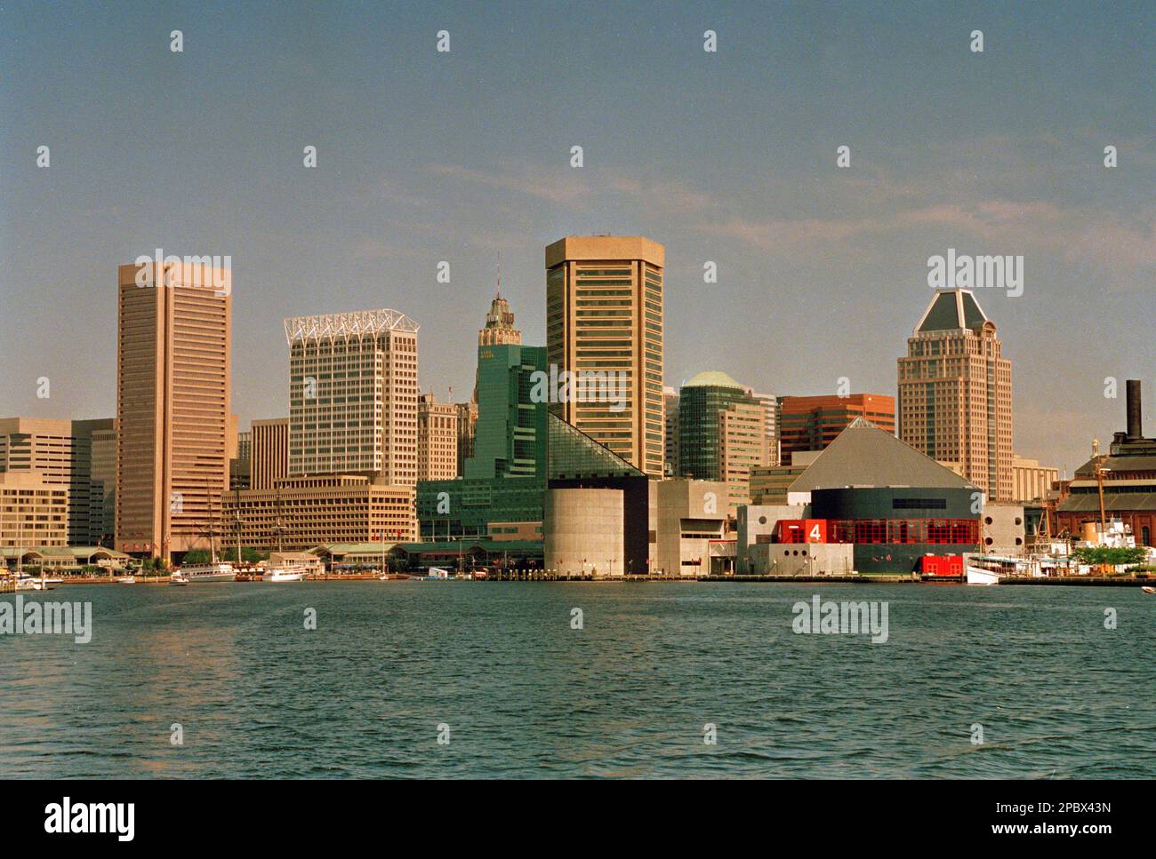 The Baltimore skyline and Inner Harbor are seen in this June 28, 1993 ...