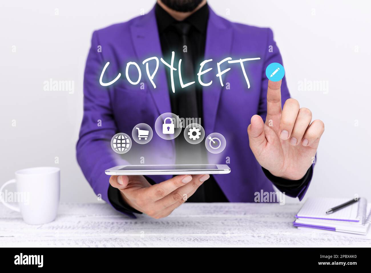 Sign displaying Copyleft. Conceptual photo the right to freely use ...