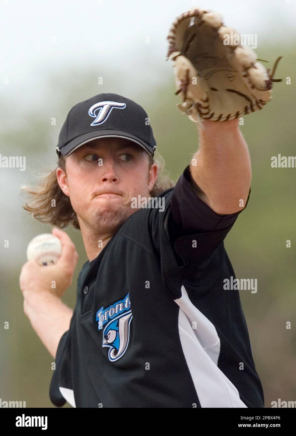 Toronto Blue Jays pitcher Jeremy Accardo pitches during an intrasquad ...