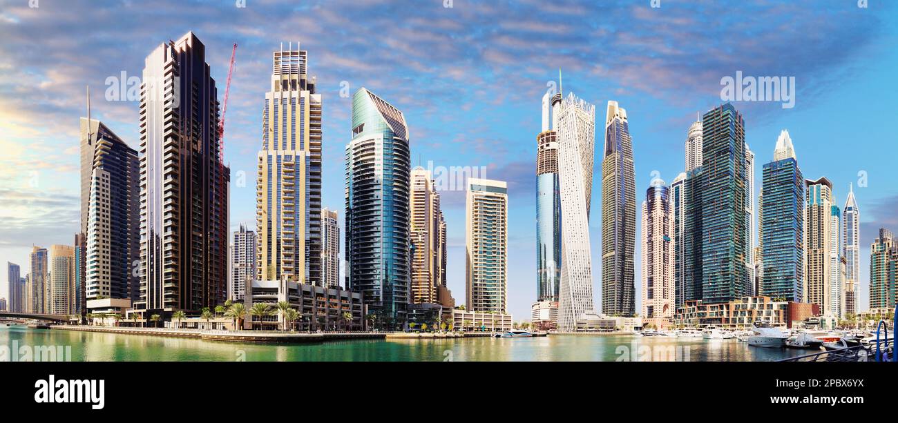 Beautiful waterfront promenade in dubai hi-res stock photography and ...