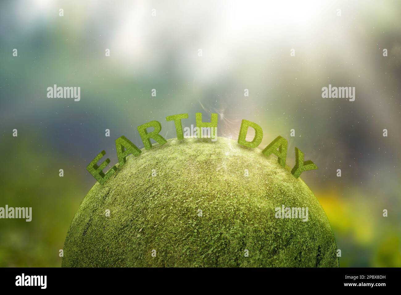 Earth Day message on the ground. Earth Day Concept Stock Photo - Alamy