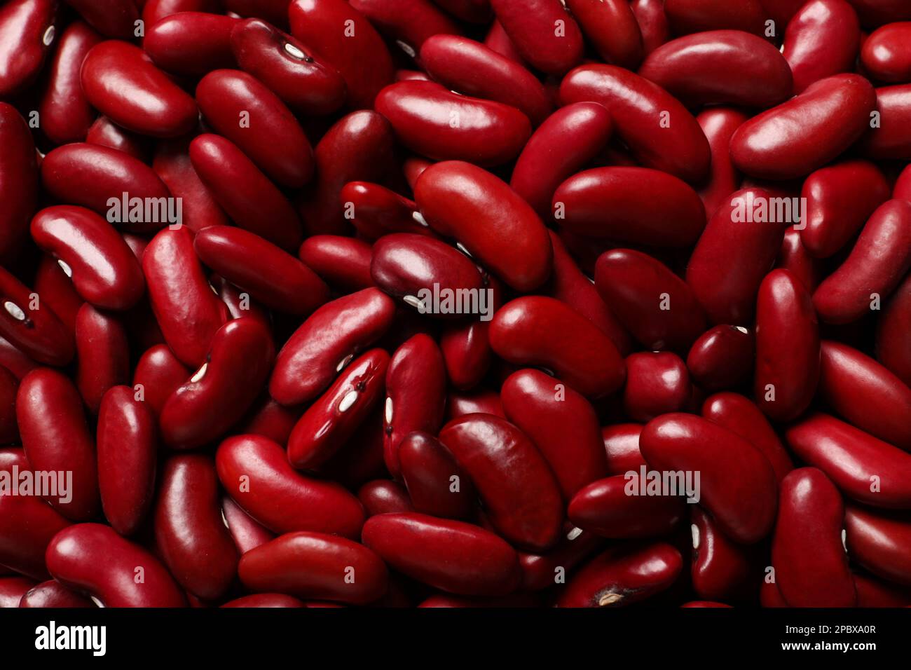 Top view of raw red kidney beans as background Stock Photo - Alamy