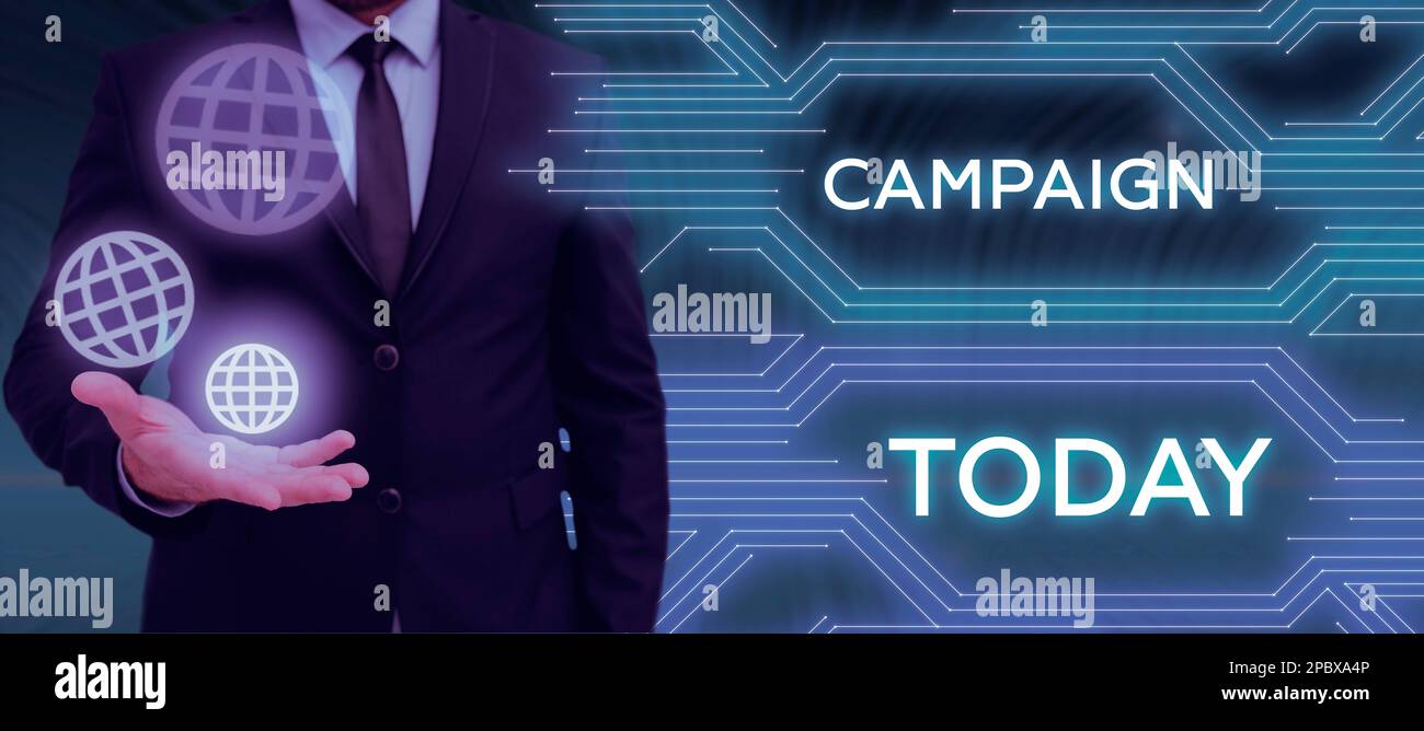 Handwriting text Campaign. Concept meaning organized course of action ...