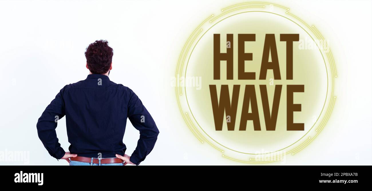 Text showing inspiration Heat Wave. Word Written on a prolonged period ...