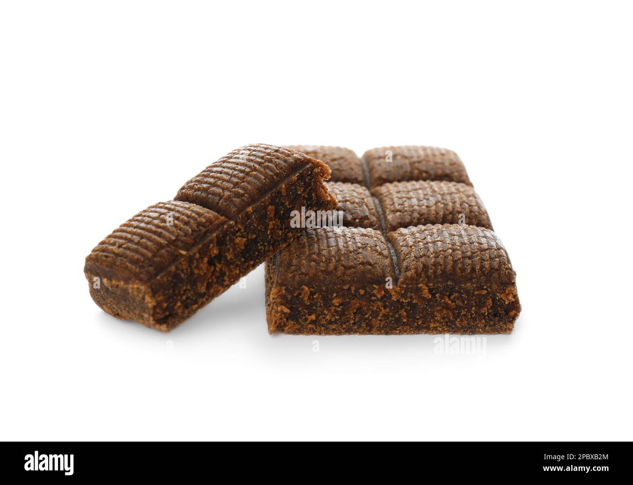 Pieces of hematogen bar on white background Stock Photo - Alamy