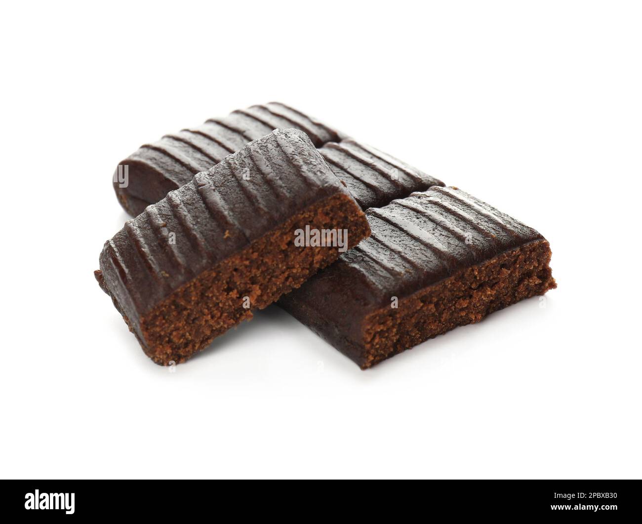 Pieces of hematogen bar on white background Stock Photo - Alamy