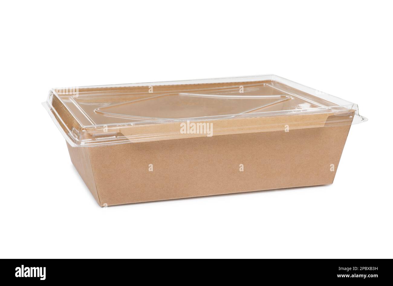 Empty paper container for food isolated on white Stock Photo - Alamy