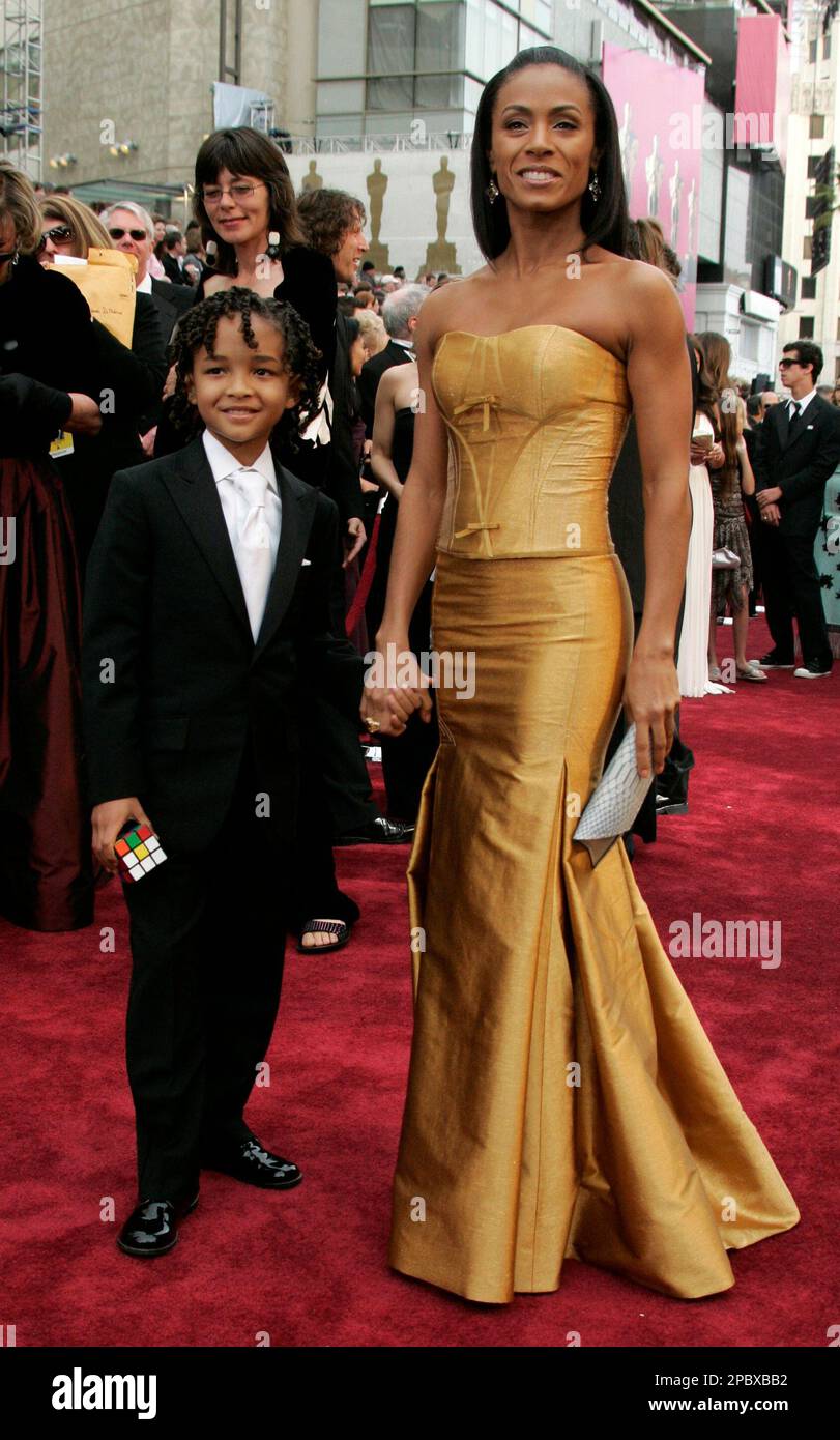 Jada Pinkett Smith and her son Jaden arrive for the 79th Academy Awards ...