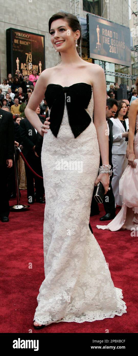 Anne Hathaway, co-star in the film "The Devil Wears Prada," arrives for ...