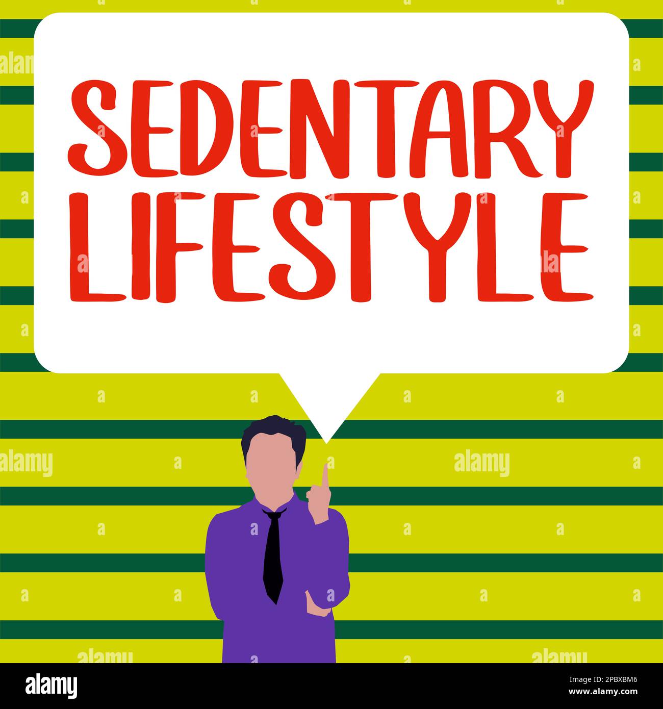 Text sign showing Sedentary Lifestyle. Business showcase ways and means ...