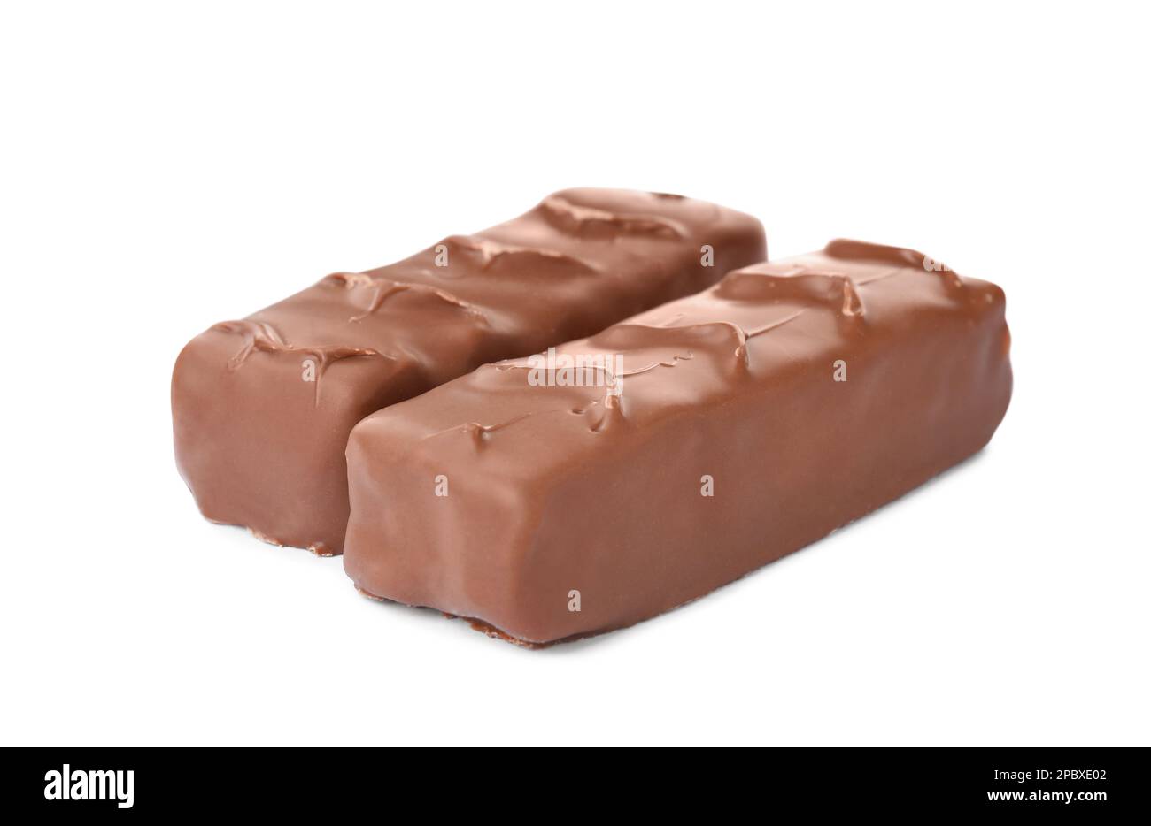 Delicious sweet chocolate bars isolated on white Stock Photo - Alamy