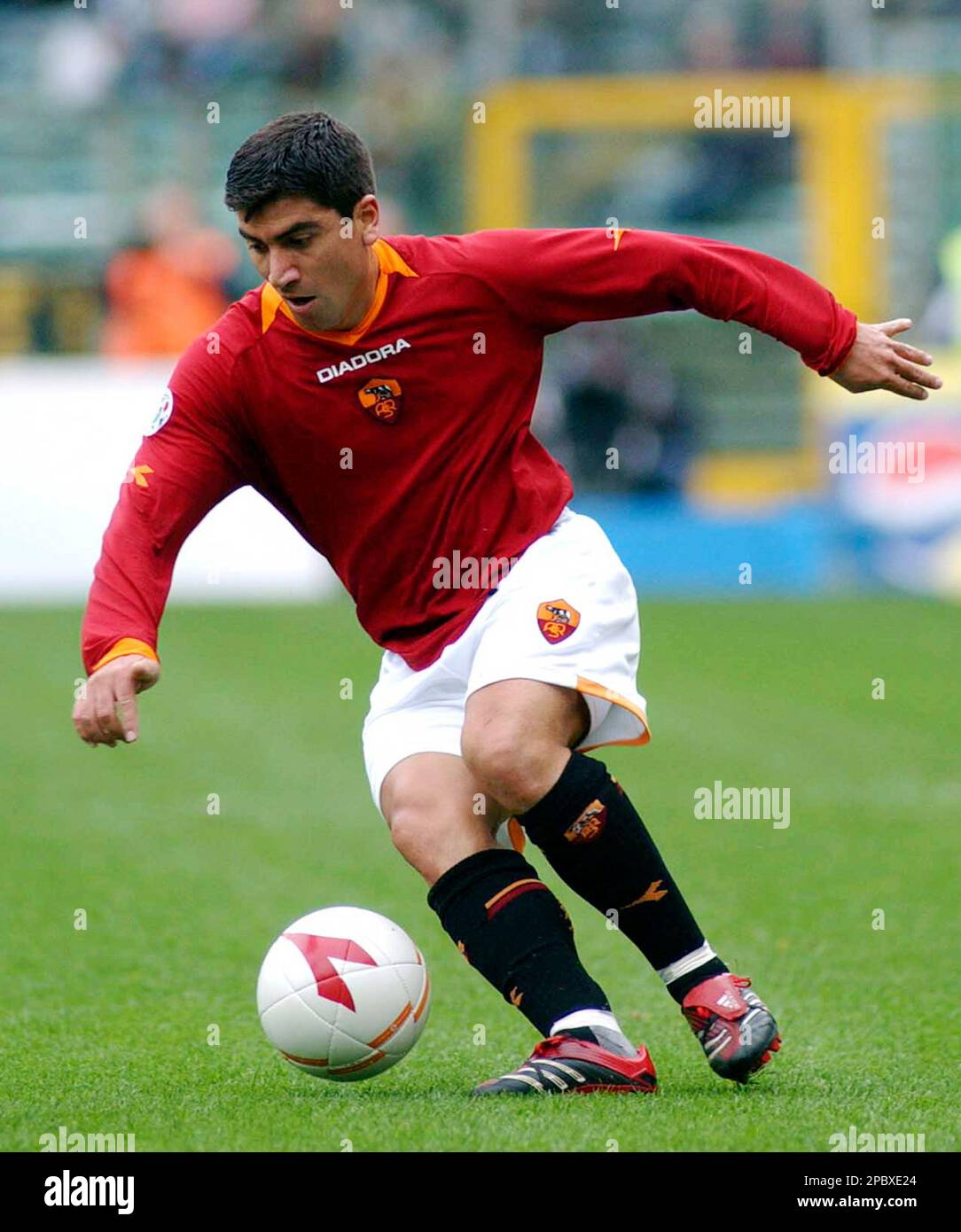 AS Roma's midfielder David Pizarro of Chile in action during an Italian ...