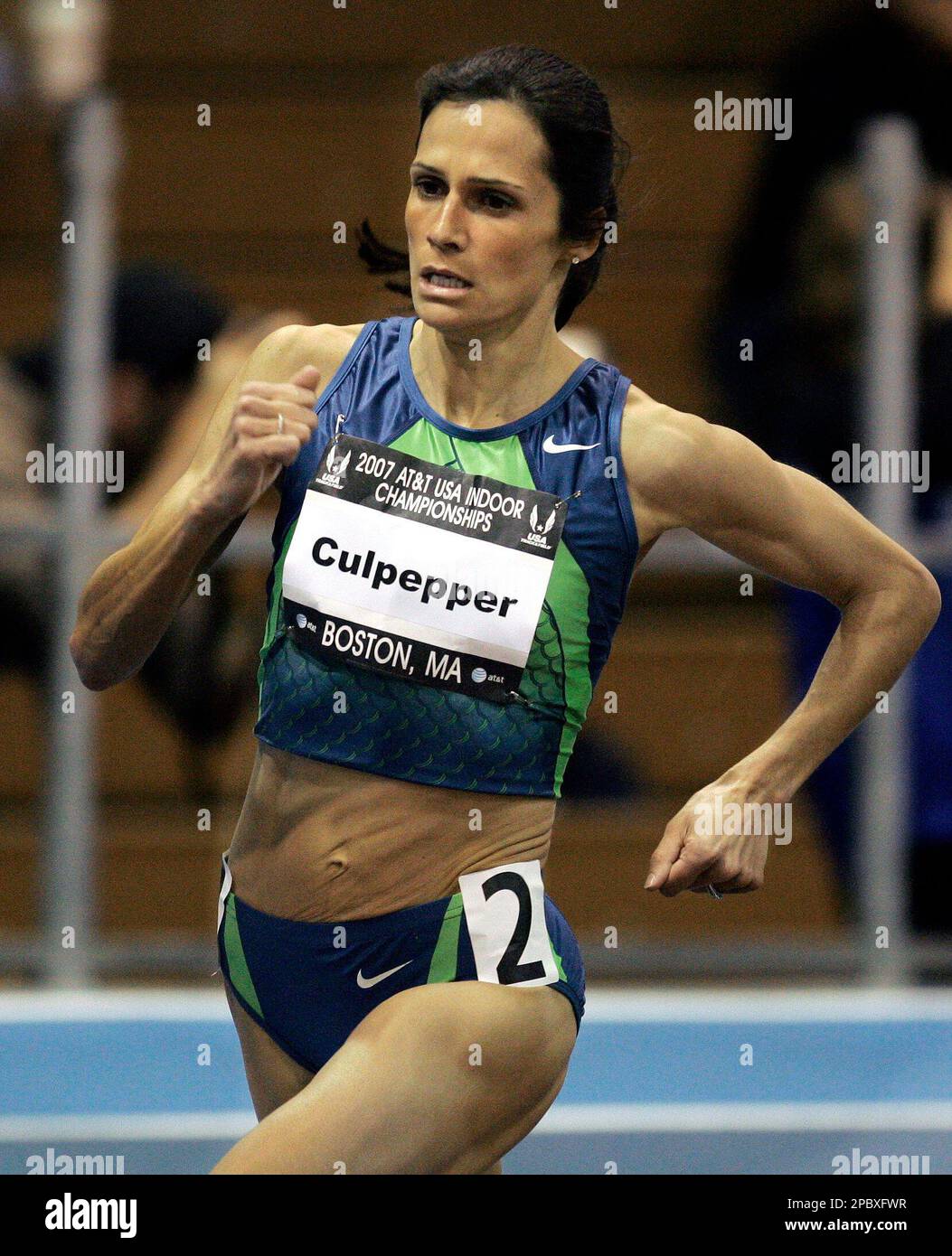 Shayne Culpepper competes in the final of the women's mile run during ...
