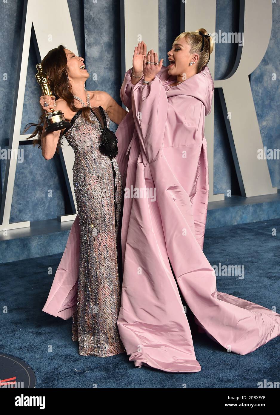 Beverly Hills, USA. 12th Mar, 2023. Michelle Yeoh and Florence Pugh ...
