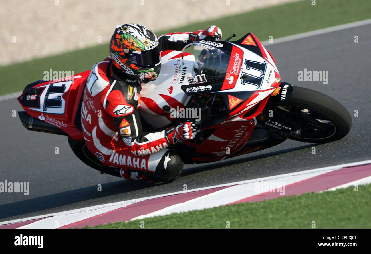 Australian rider Troy Corser rides his Yamaha during the Superbike ...