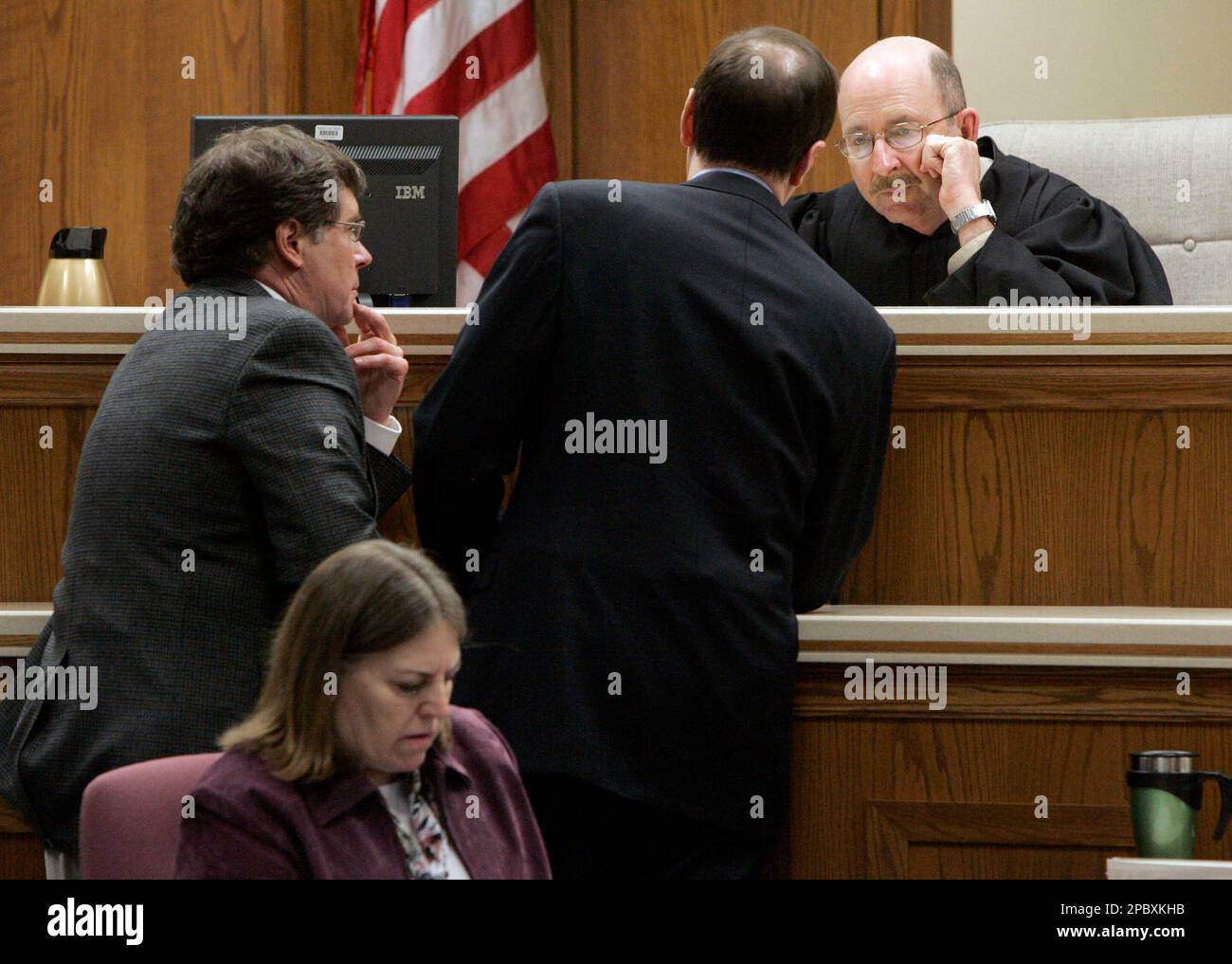 Prosecuting attorney Norman Gahn, left, and defense attorney Jerome ...