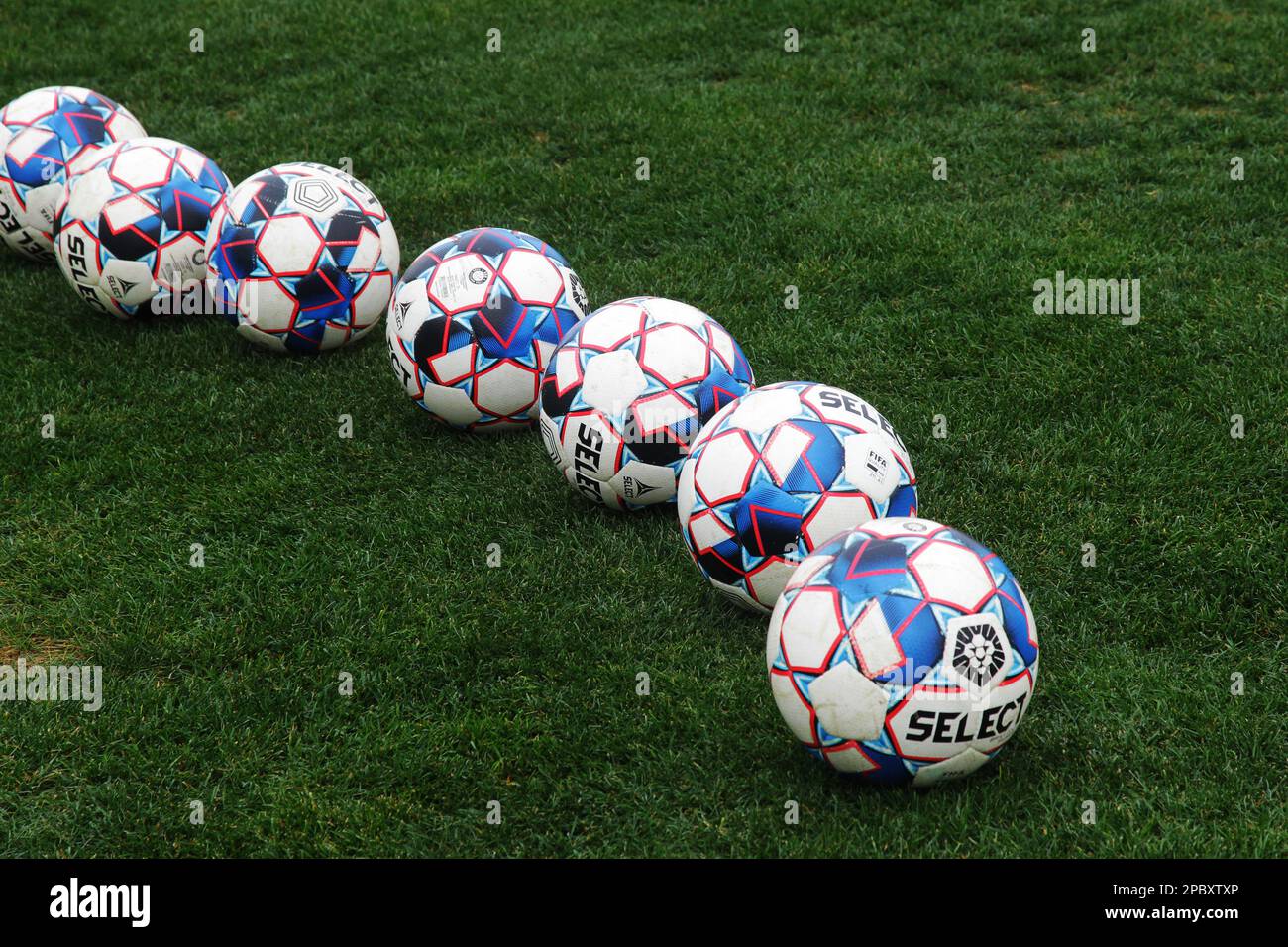 Odessa, Ukraine-circa 2019: the official soccer ball of the tournament ...