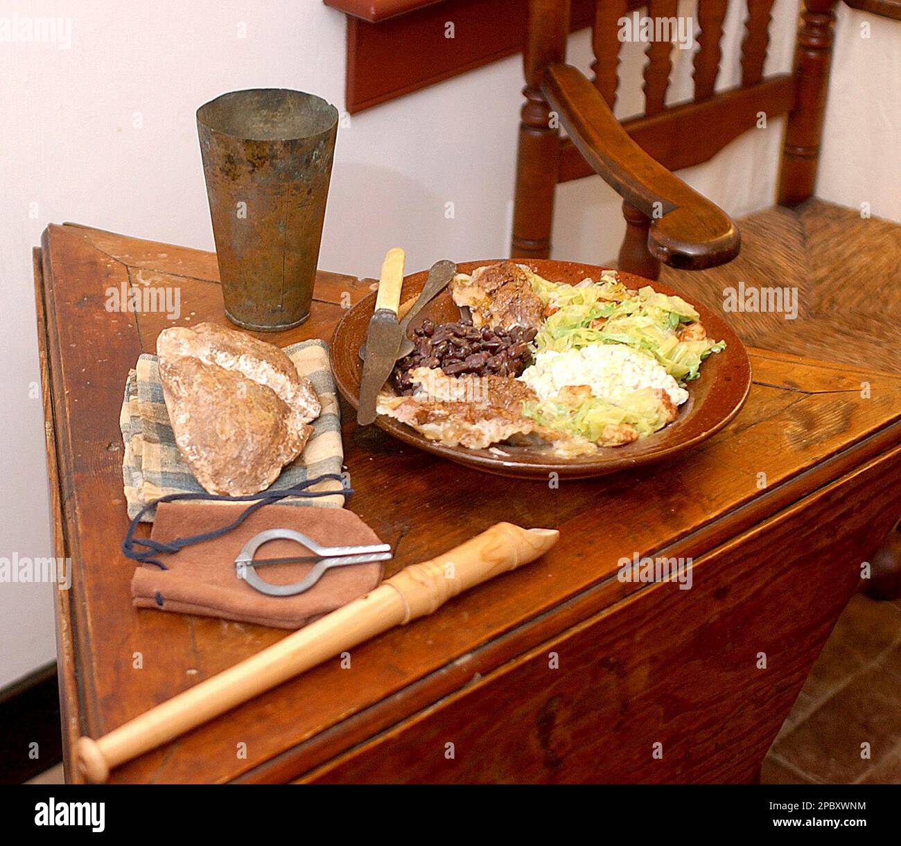 The new kitchen exhibit at the Paca House on Dec. 27, 2006, in ...