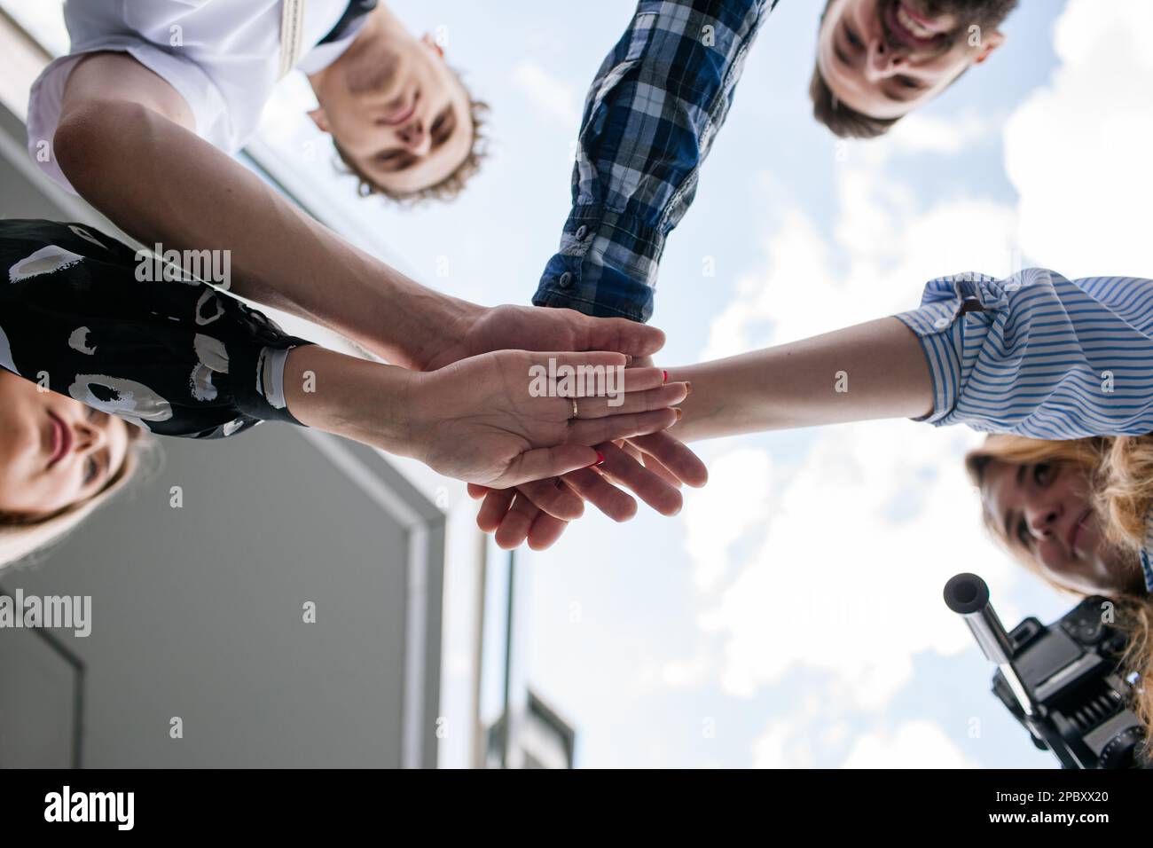 team spirit work partnership unity motivation Stock Photo - Alamy