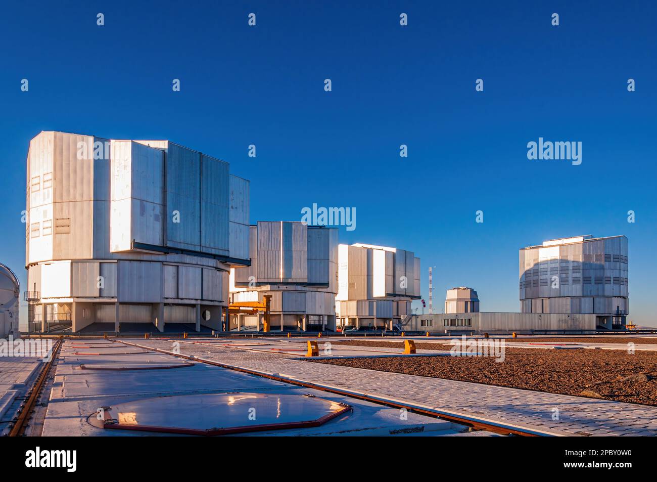 Giant Telescopes at Paranal Observatory Stock Photo - Alamy