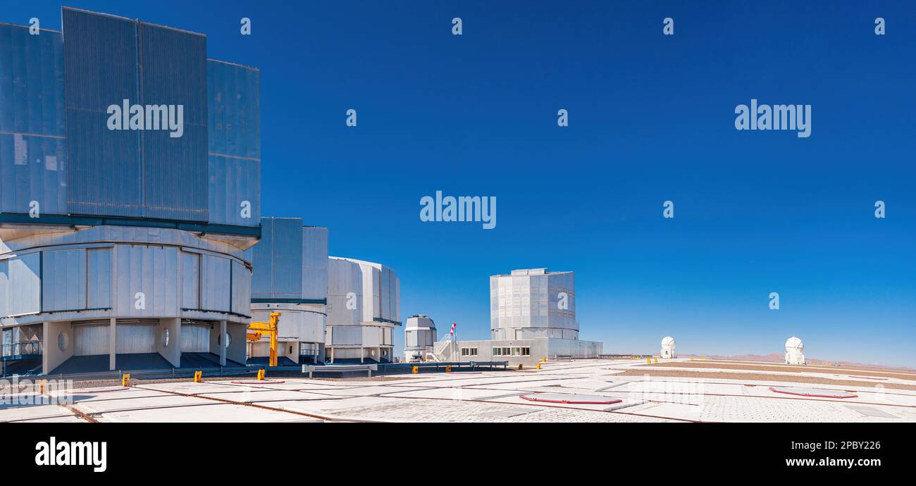 The Very Large Telescope or VLT facility in Paranal, Chile Stock Photo ...