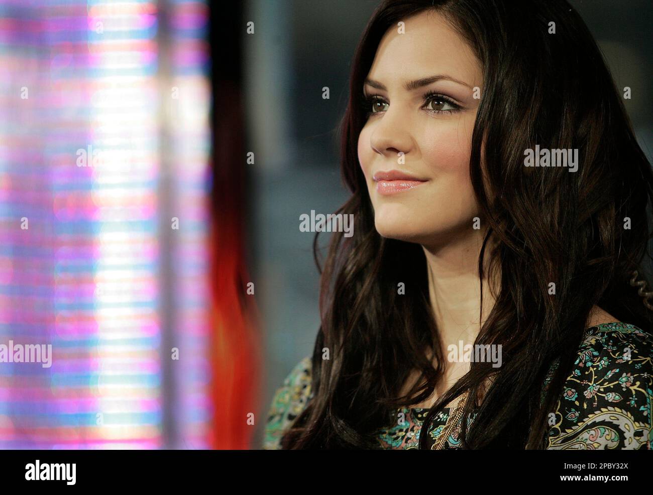Singer Katharine McPhee appears on stage during MTV's "Total Request ...