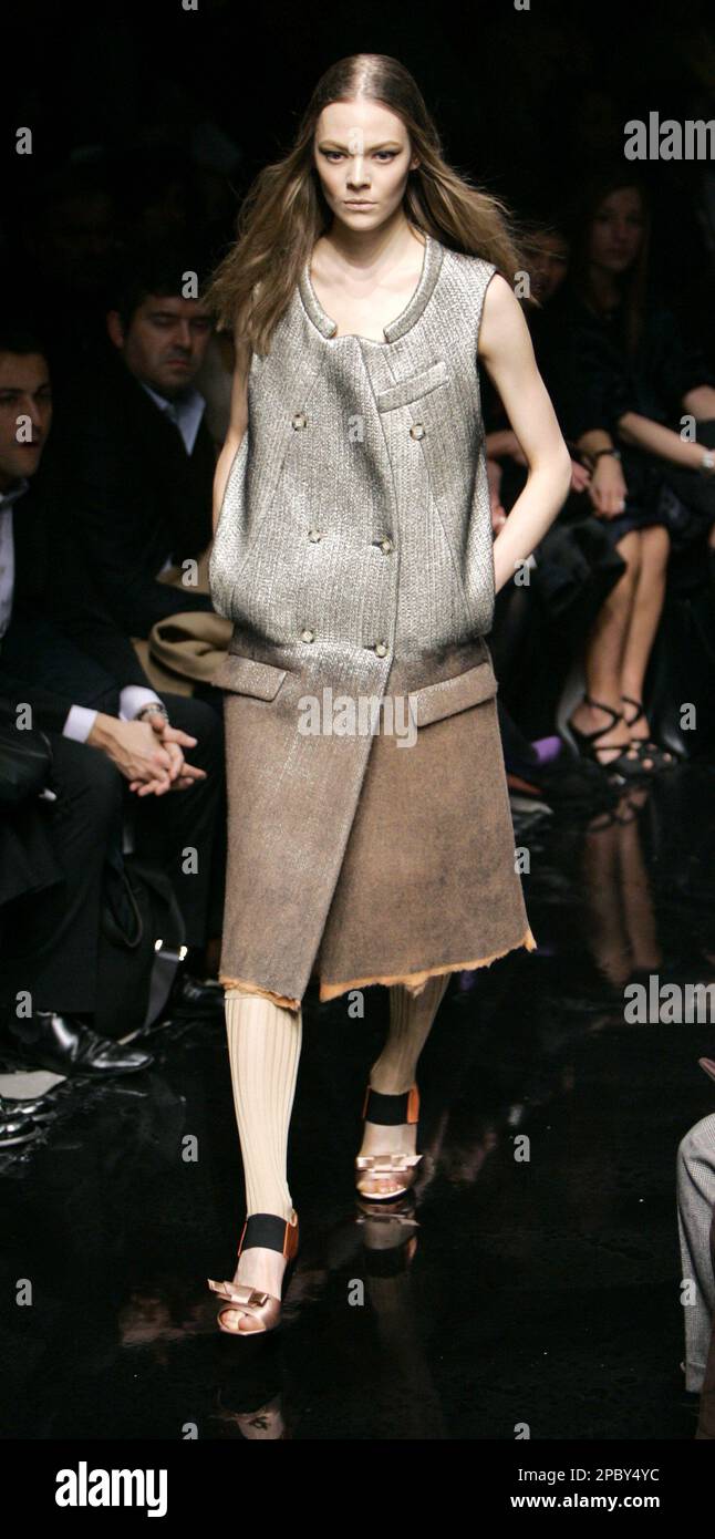 A model wears a creation of Prada women's Autumn-Winter 2007/2008 ...