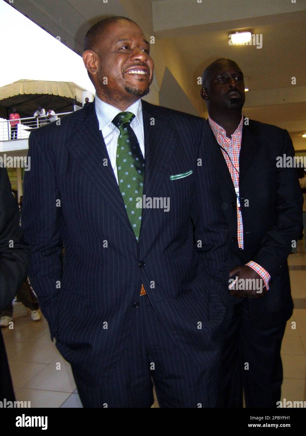 Forest Whitaker, star of the movie The Last King of Scotland with his ...