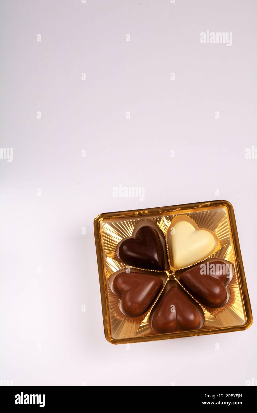 Delicious chocolate in shape hi-res stock photography and images - Alamy