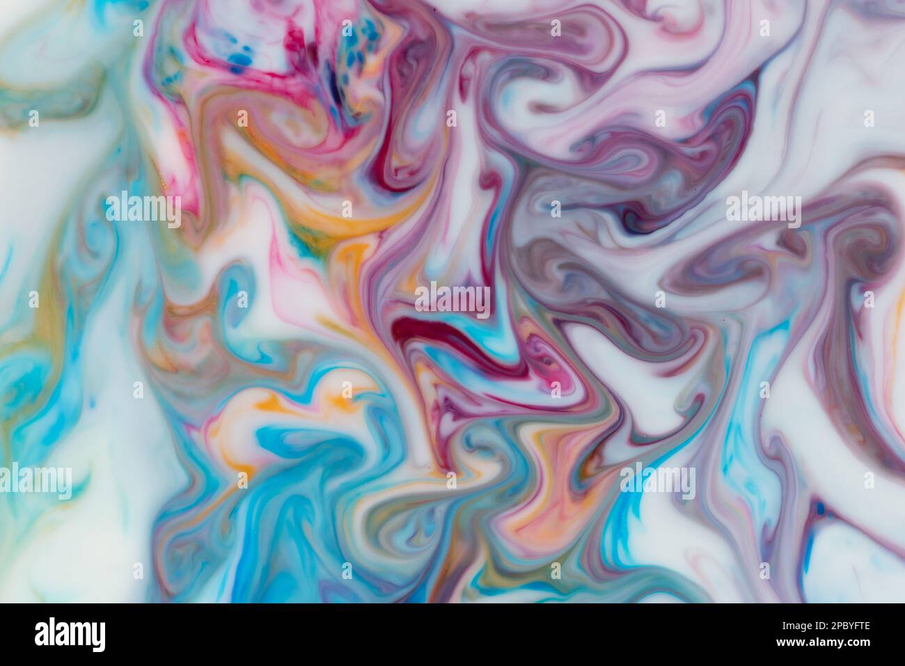 Abstract flow of liquid paints in mix Stock Photo - Alamy