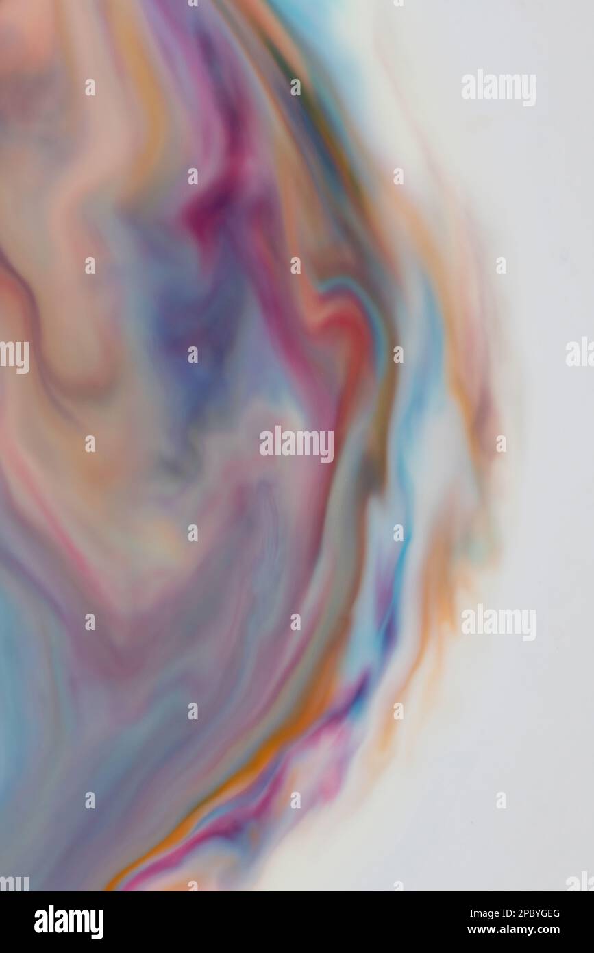 Abstract flow of liquid paints in mix Stock Photo - Alamy