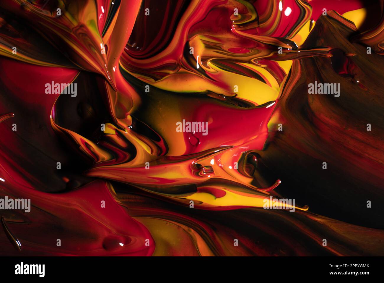 Mix of thick fresh paint Stock Photo - Alamy