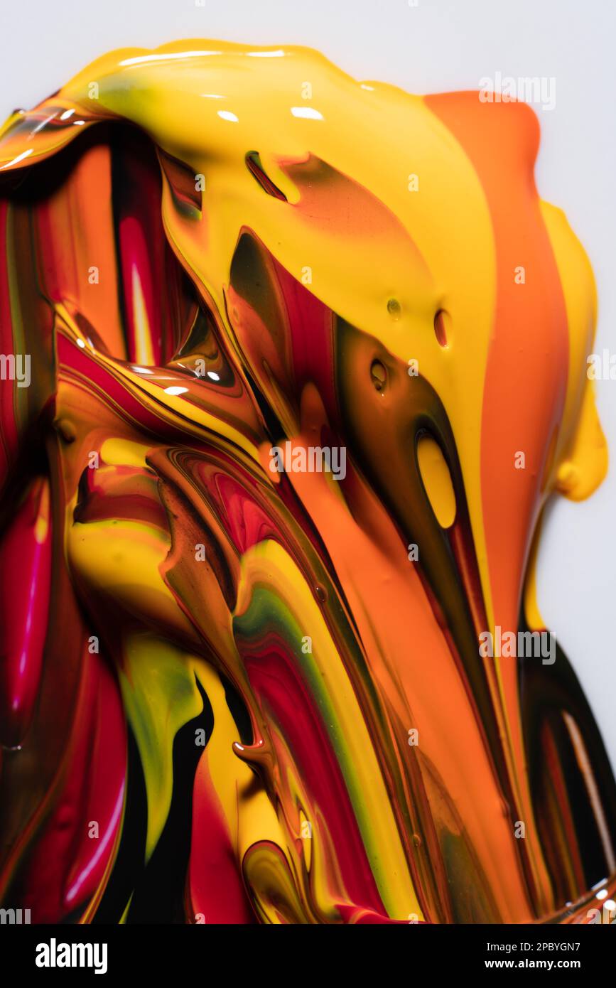 Mix of thick fresh paint Stock Photo - Alamy