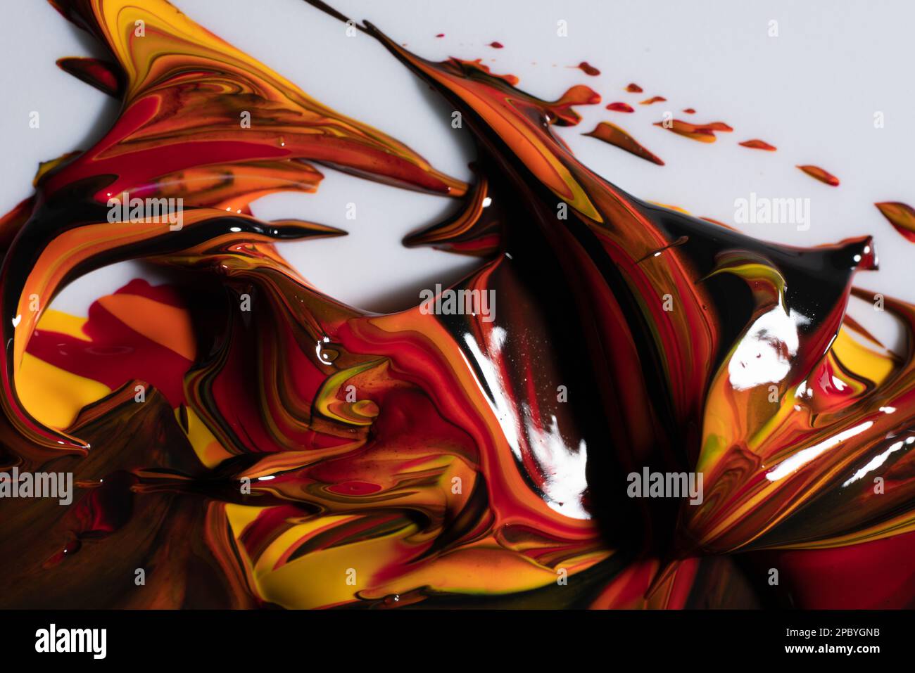 Mix of thick fresh paint Stock Photo - Alamy