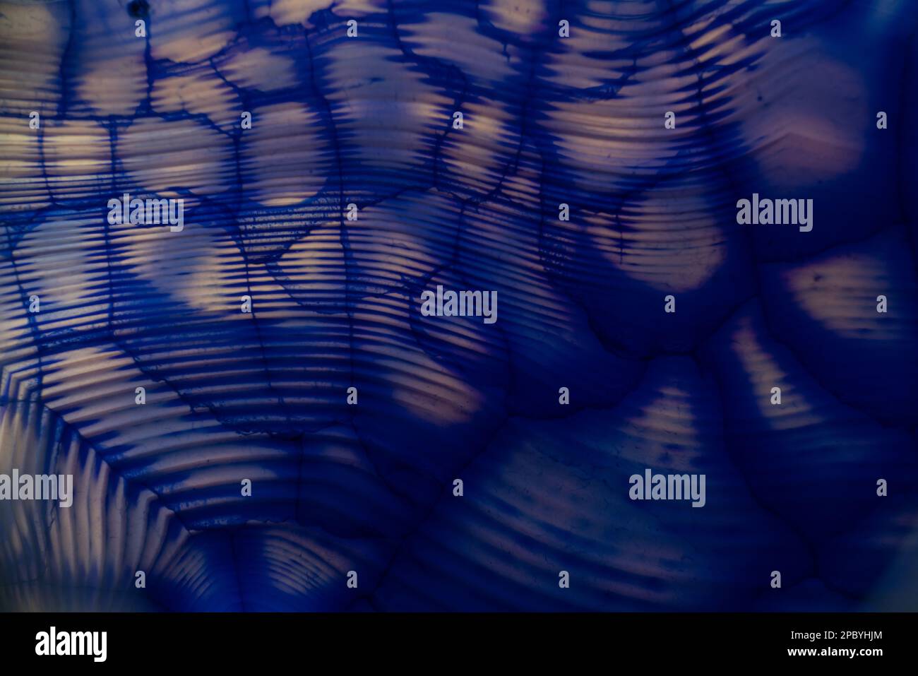 Textured cracked surface of natural agate stone of deep blue color ...