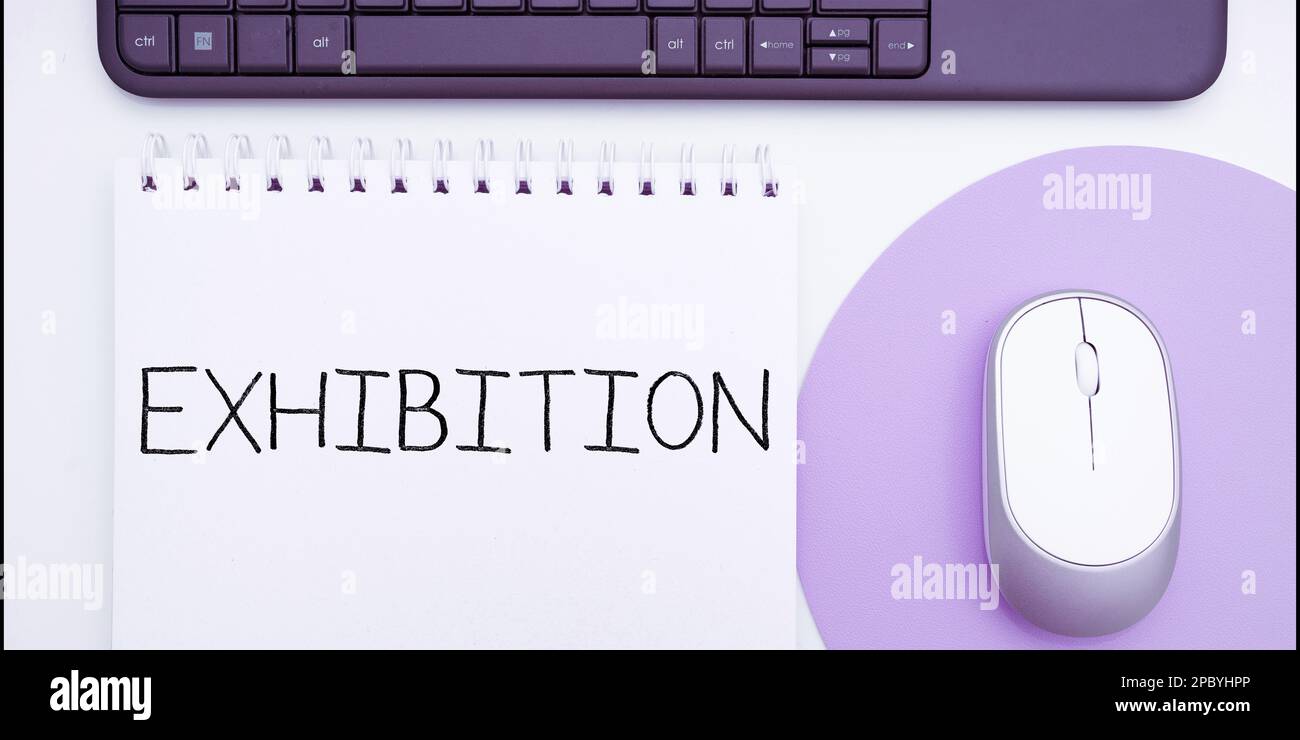 Inspiration showing sign Exhibition. Concept meaning and act of ...