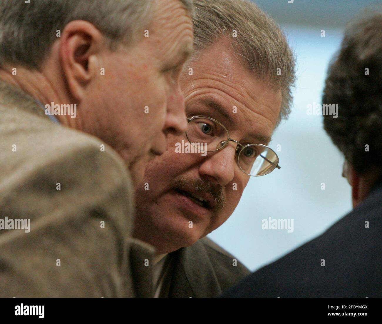 Calumet County District Attorney Ken Kratz, center, discusses testimony ...