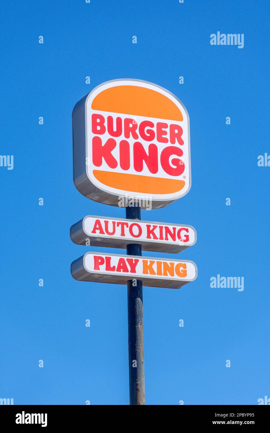 Burger King fast food restaurant sign, Avenue Ntra. Sra. del Carmen ...