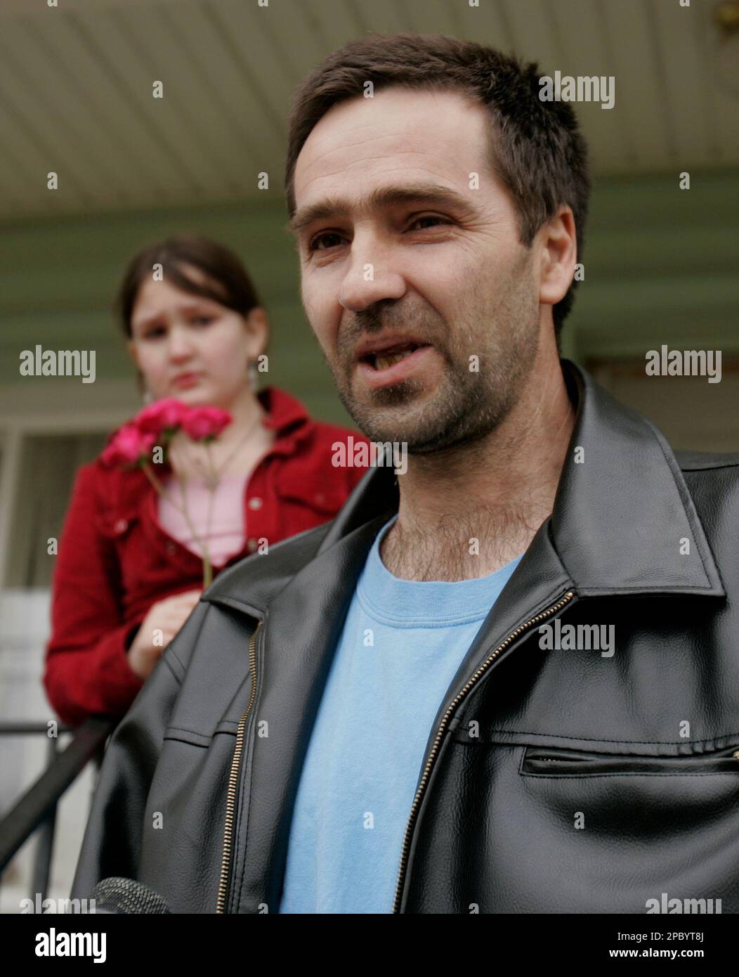 Suljo Talovic, father of 18-year-old Sulejman, with daughter Fatima, 11 ...