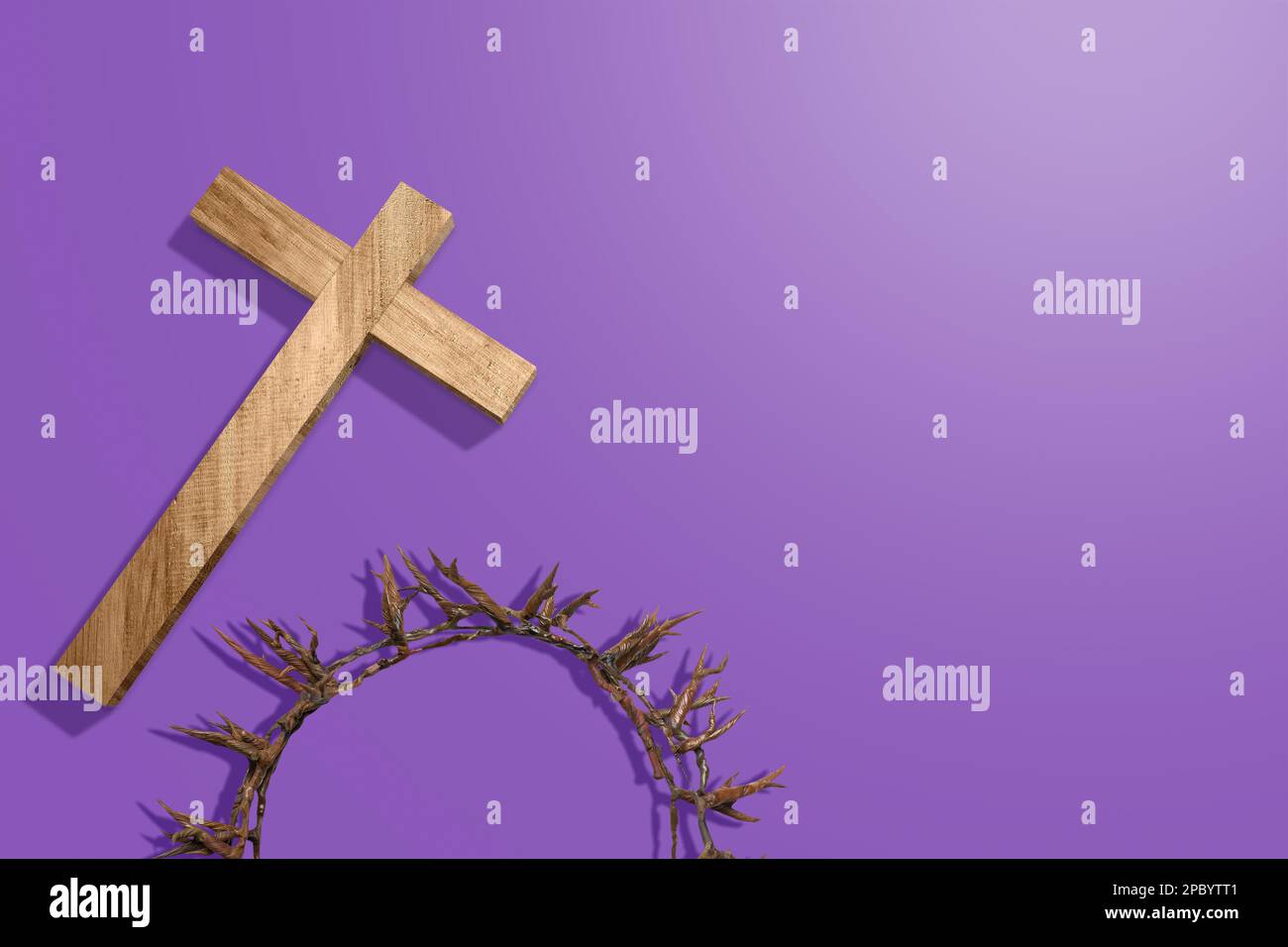 Crown Of Thorns And Cross Background
